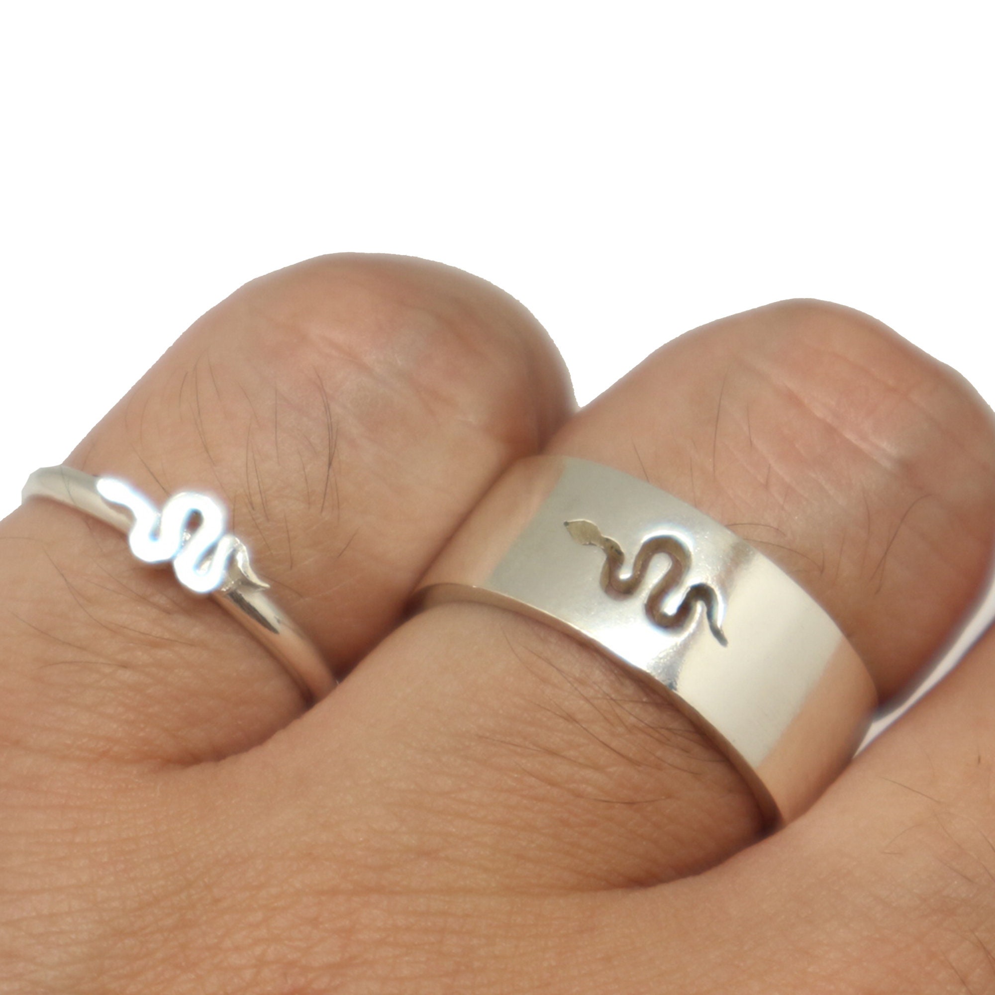 Snake Couple Set Promise Ring Snake Jewelry His and Her - Etsy UK