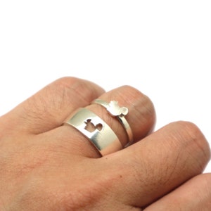 Squirrel Promise Ring for Couples Animal Jewelry, Matching Rings, His ...