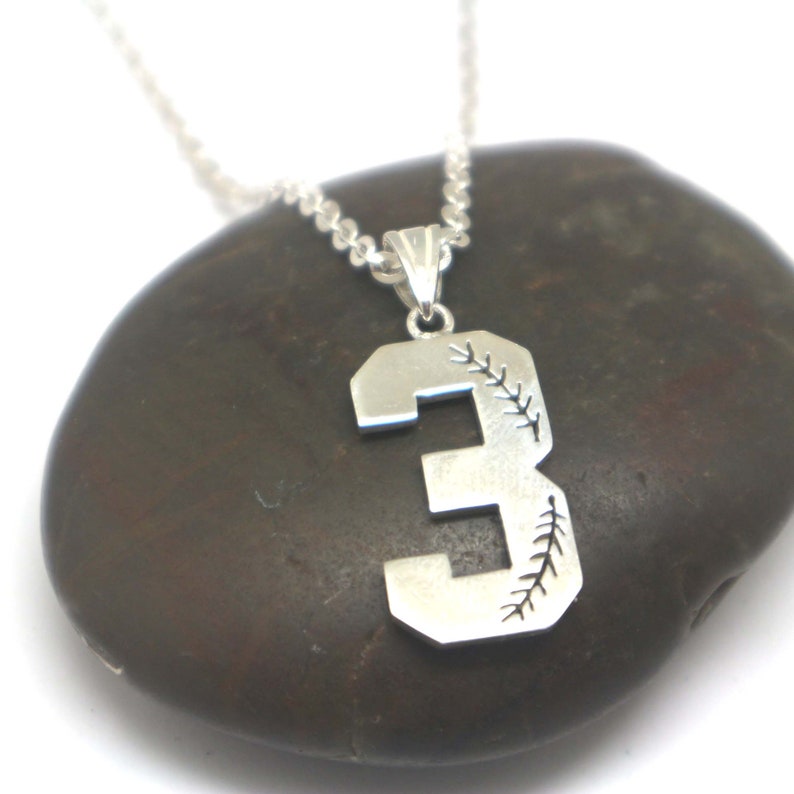 Personalized Jersey Number Baseball Necklace Custom Baseball - Etsy