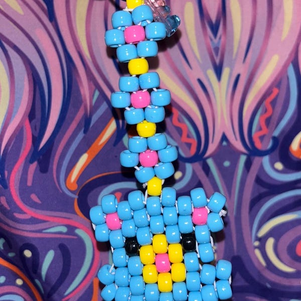 Kandi Bracelet Keychain - Etsy
