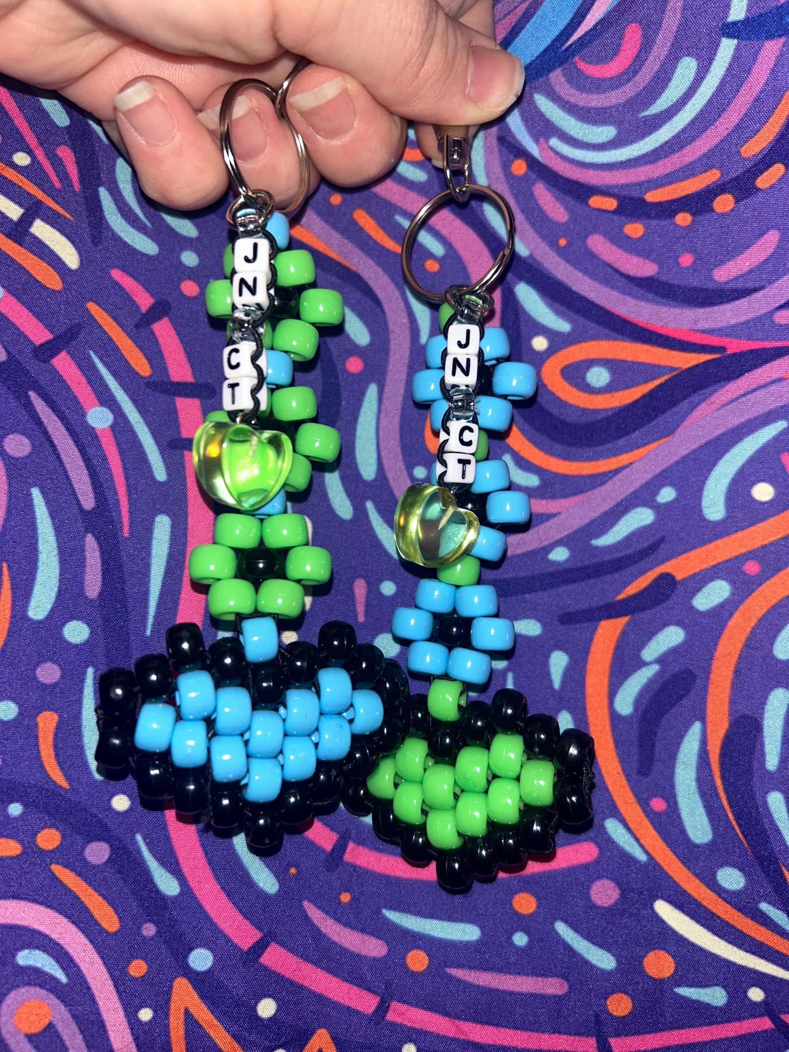Kandi Keychains| Butterflies | Hearts| Carebears| Strawberries| - Etsy