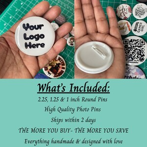Custom Button Pins – Promotional Badges for Events, Fundraisers - Etsy