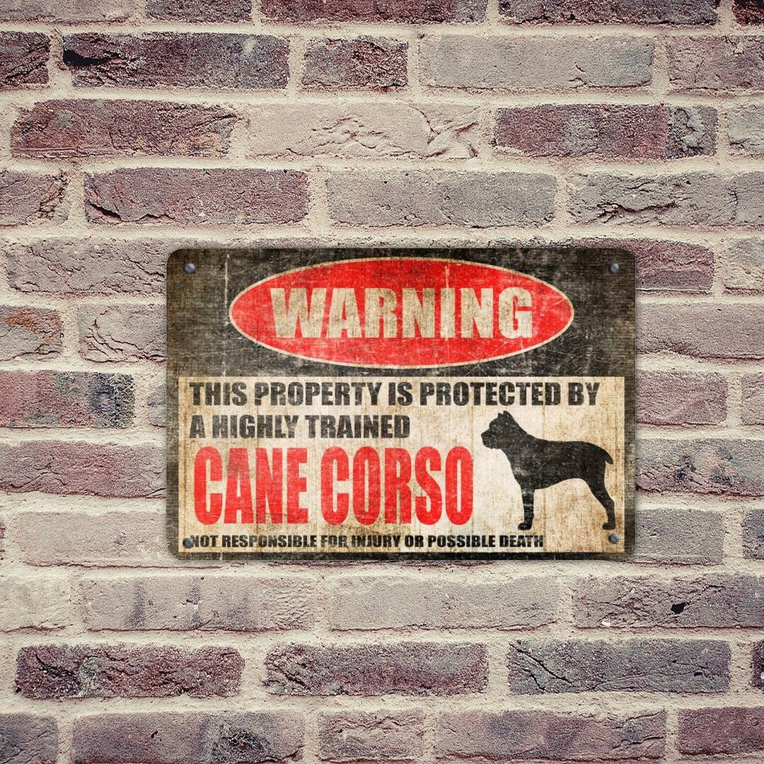 Cane Corso Sign Security Sign or Sticker Italian Mastiff Cane - Etsy