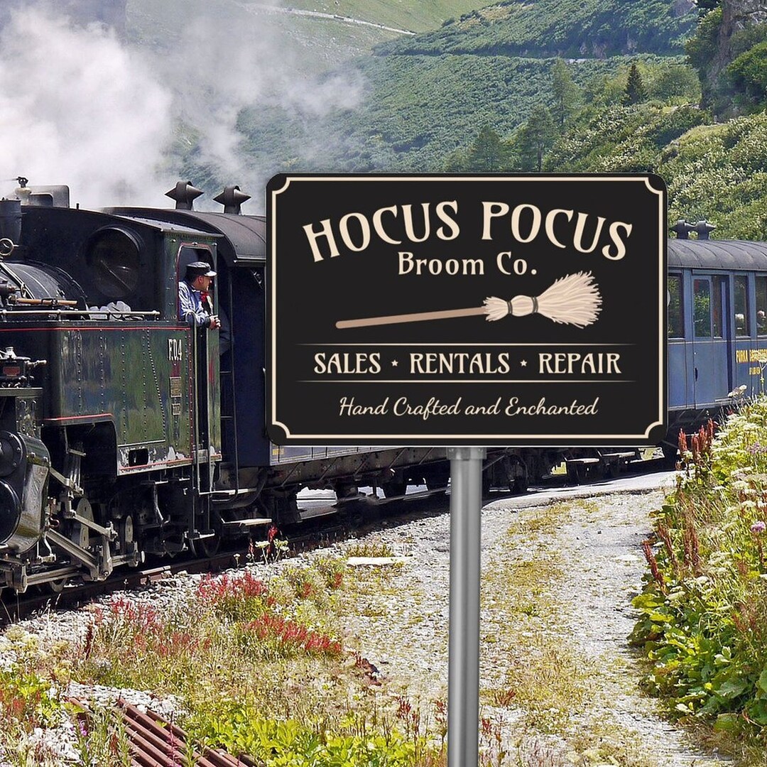 Hocus Pocus Sign Witch Hocus Pocus Broom Witch Decor - Etsy