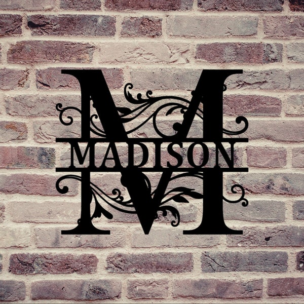 Last Name Metal Sign - Etsy