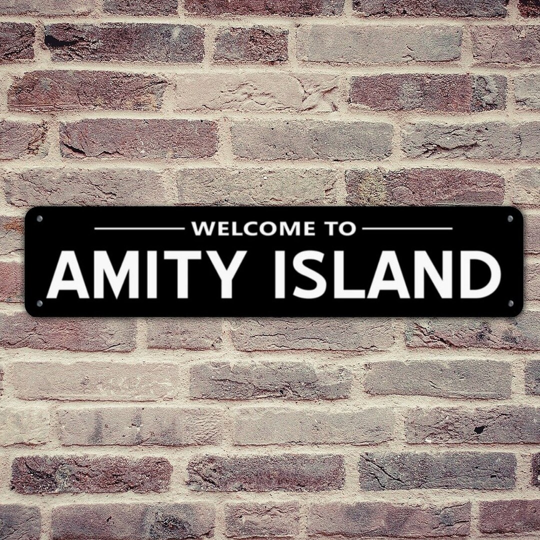 Welcome to Amity Island Aluminum Sign Patch Door Sign Home - Etsy