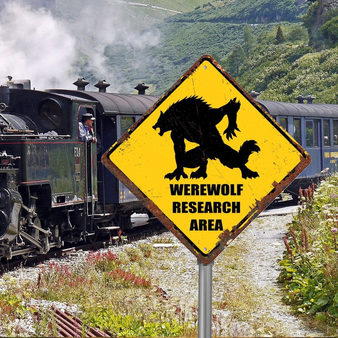 Cartello dell'area di ricerca del lupo mannaro - Etsy Italia