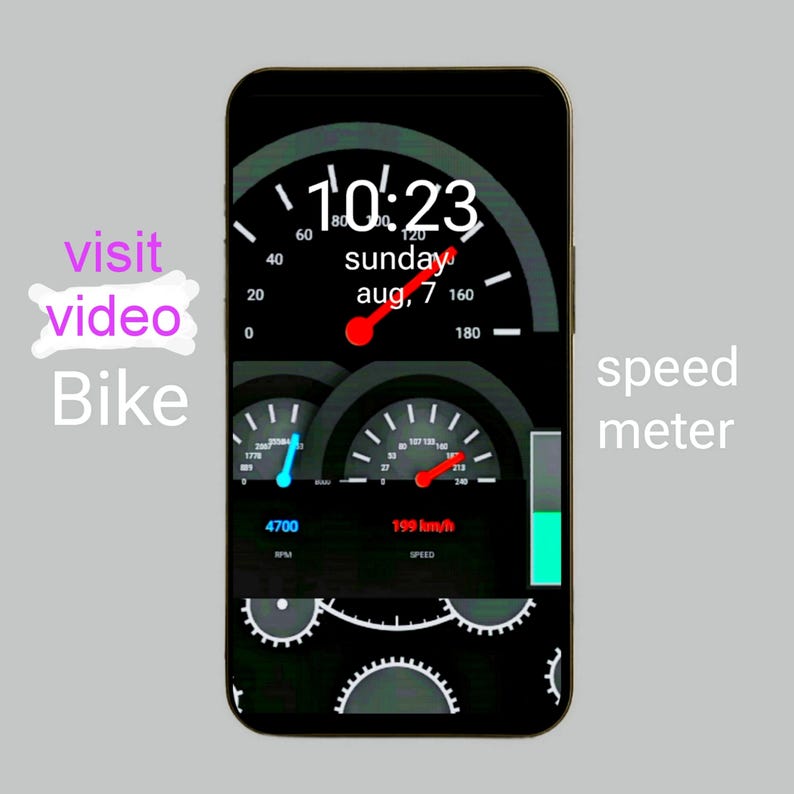 Live Wallpaper Bike Dashboard | Speedometer & RPM Display | Digital ...