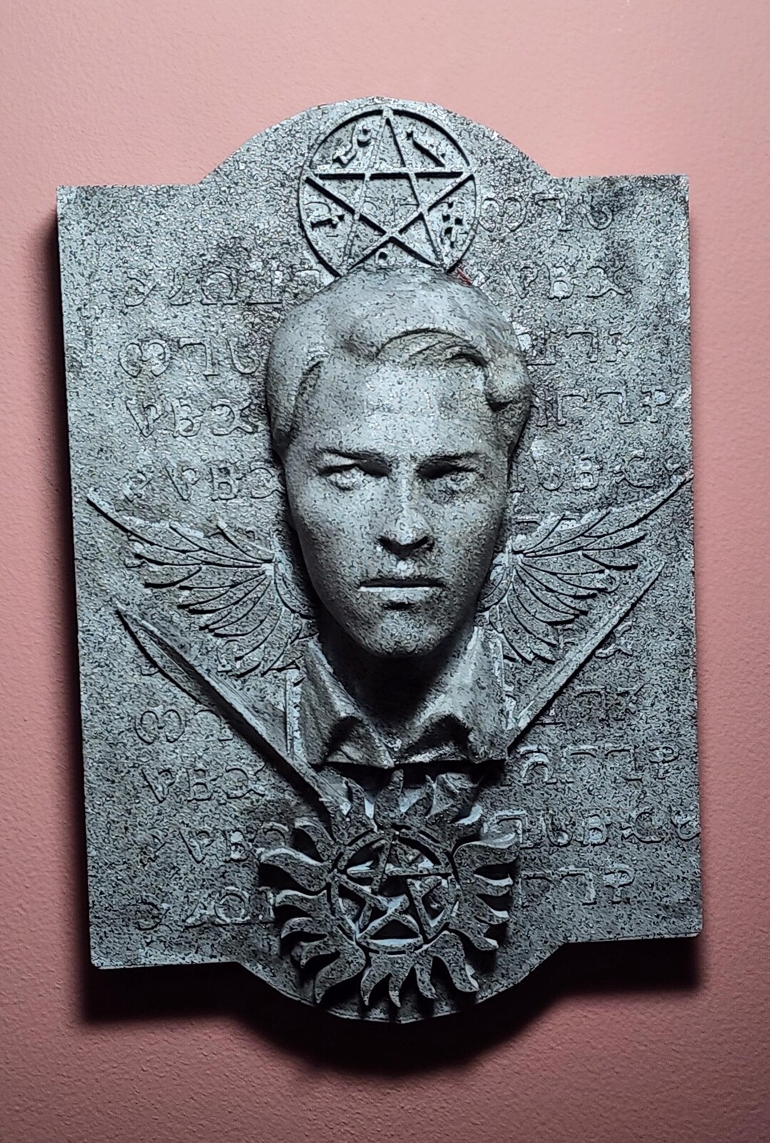 Castiel Enochian Stone Tablet – Supernatural Wall Art - Etsy