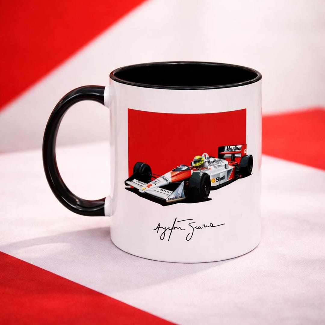 Ayrton Senna F1 Coffee Mug | Formula 1 Gift for Ayrton Senna & Old ...