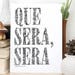 Que Sera Sera Quote Print Floral Hand Lettered Wall Art | Etsy