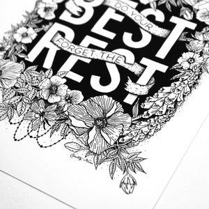 Do Your Best Forget the Rest Print Hand Lettering and Illustration by ...