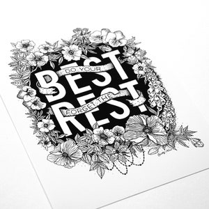 Do Your Best Forget the Rest Print Hand Lettering and Illustration by ...