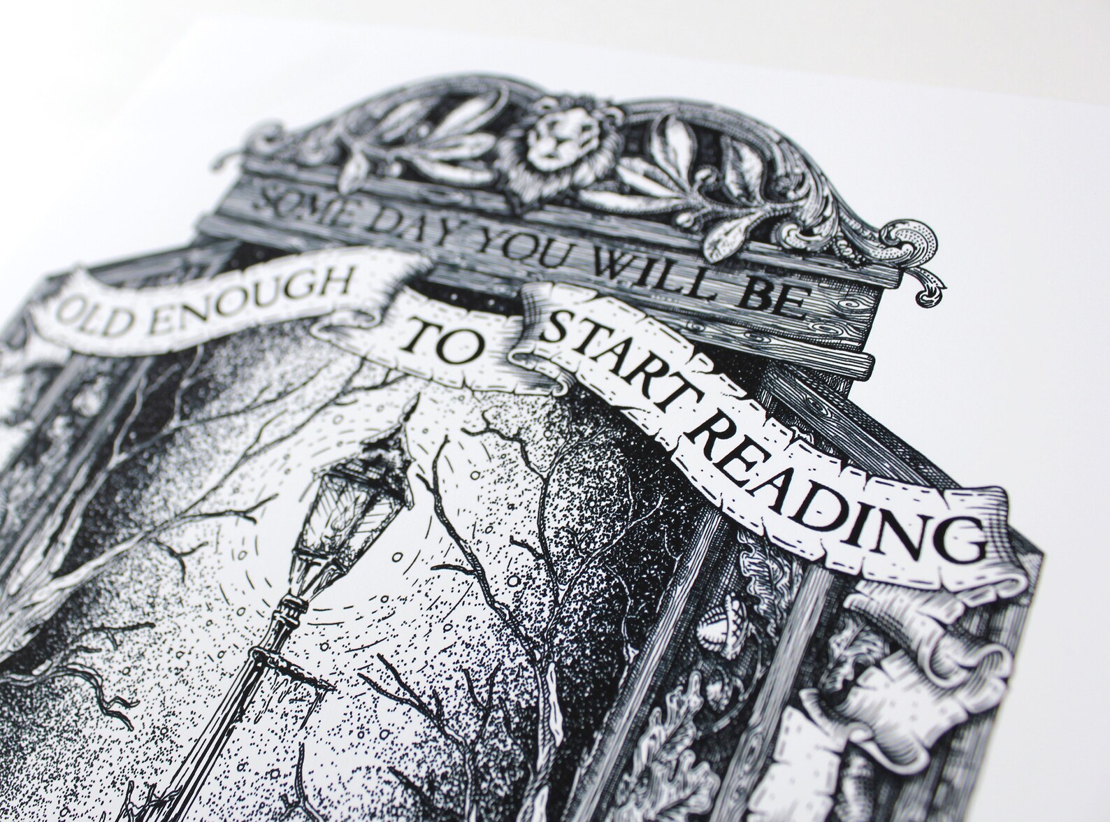 Narnia Lettering Print C S Lewis Quote Print Illustration | Etsy