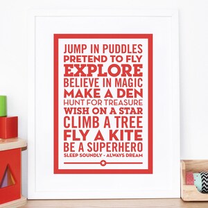 Nursery Wall Print - Be a Superhero Screen Print - Baby Gift Print ...