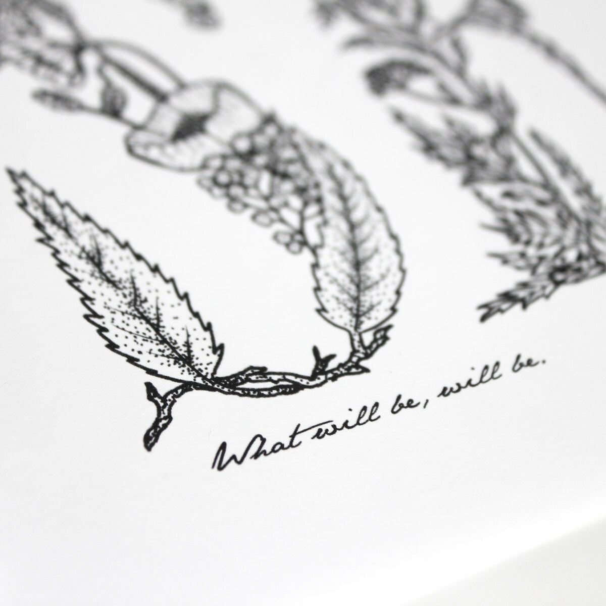 Que Sera Sera Quote Print Floral Hand Lettered Wall Art | Etsy