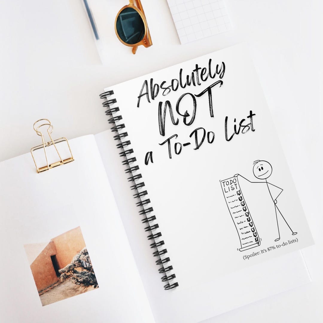 Funny "absolutely NOT a To-do List" Notebook - Sarcastic Journal - Etsy