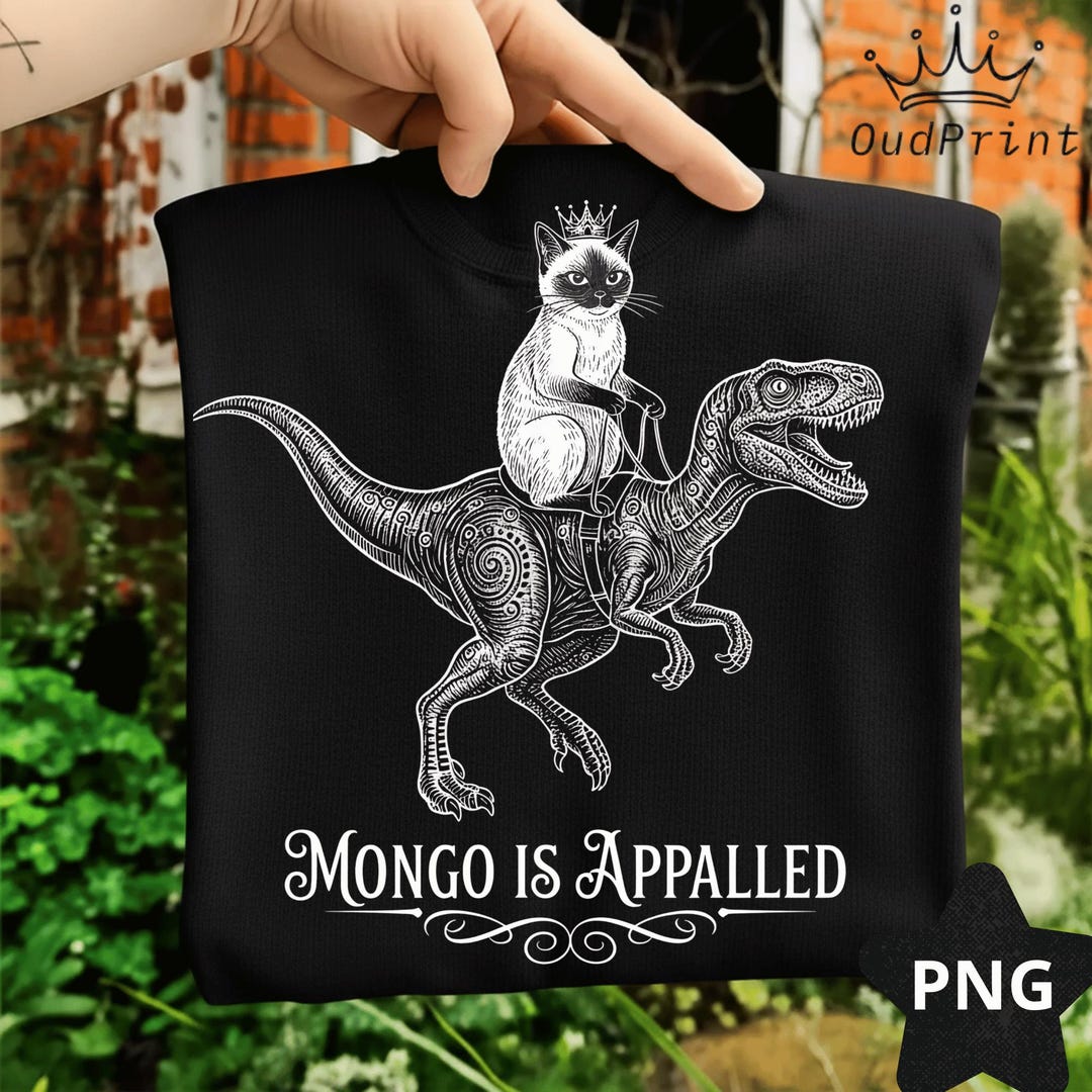 Retro Mongo is Appalled PNG: Princess Cat Riding Dinosaur PNG, Funny ...