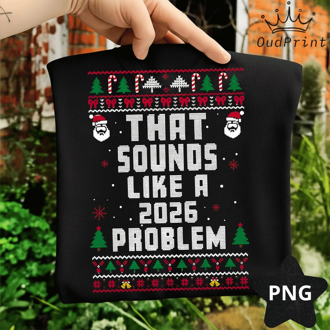That Sounds Like A 2026 Problem PNG: Funny Ugly Christmas Sweater PNG ...