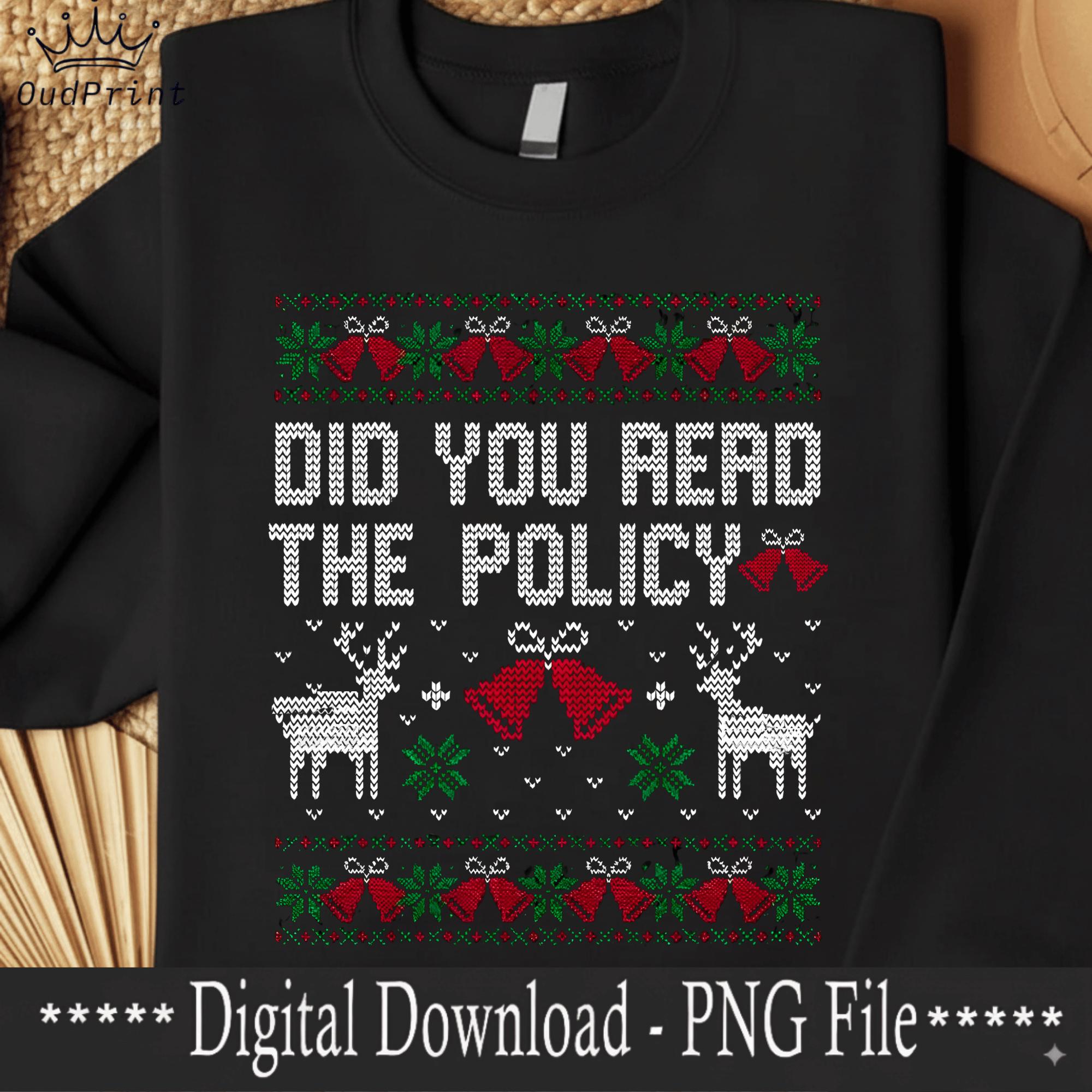 Funny Office Christmas Squad Did You Read the Policy PNG (digital ...