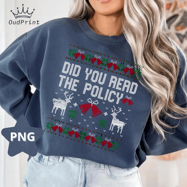 Funny Office Christmas Squad Did You Read the Policy PNG (digital ...