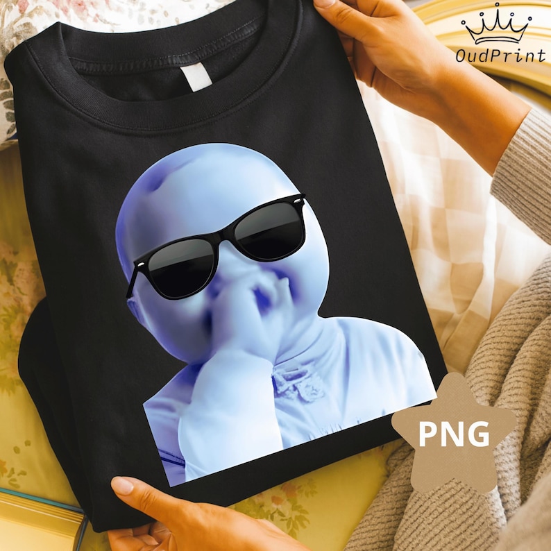 Viral AI Baby Laughing Meme PNG: Tuff “holding Back a Laugh” Tee, Funny ...