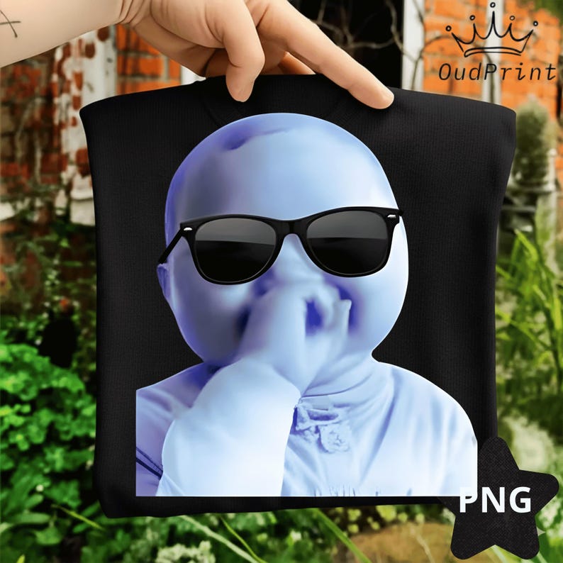 Viral AI Baby Laughing Meme PNG: Tuff “holding Back a Laugh” Tee, Funny ...