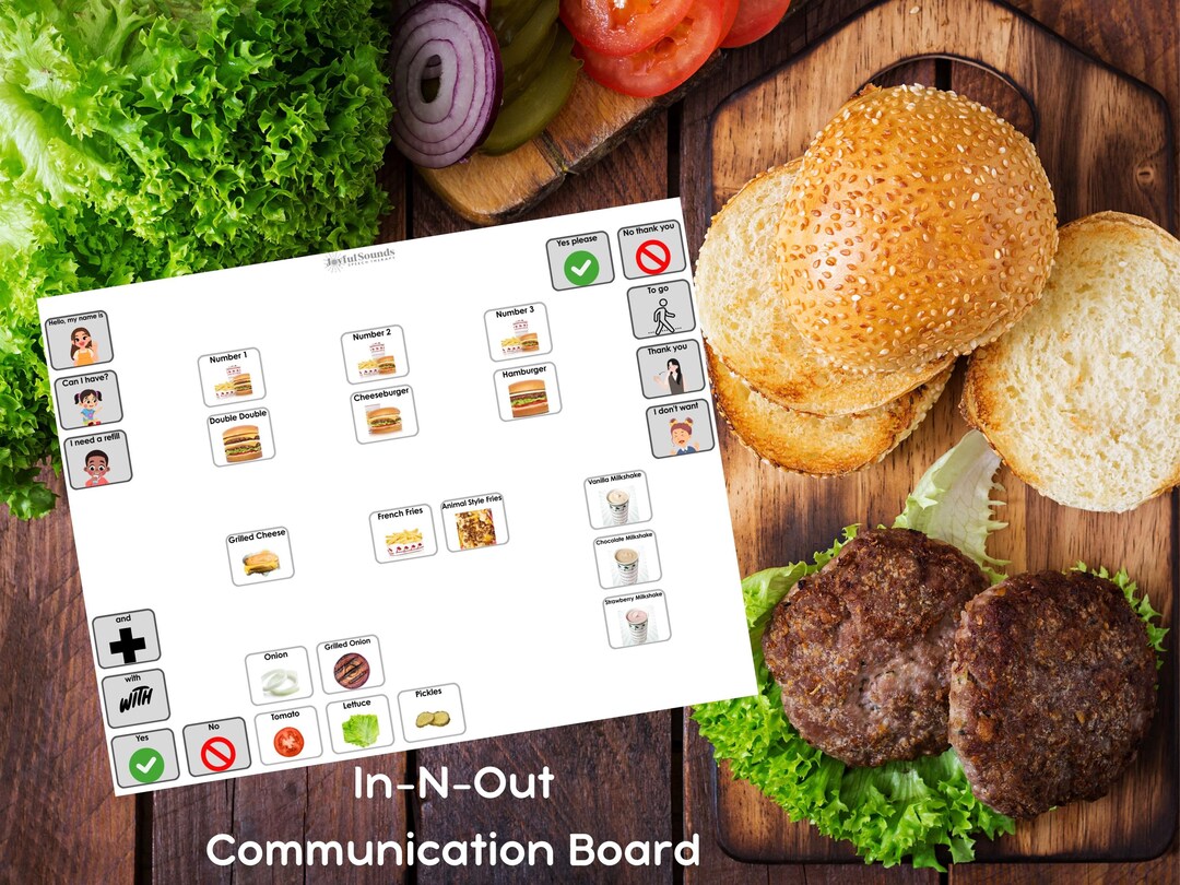 In-n-out AAC Communication Board - Etsy