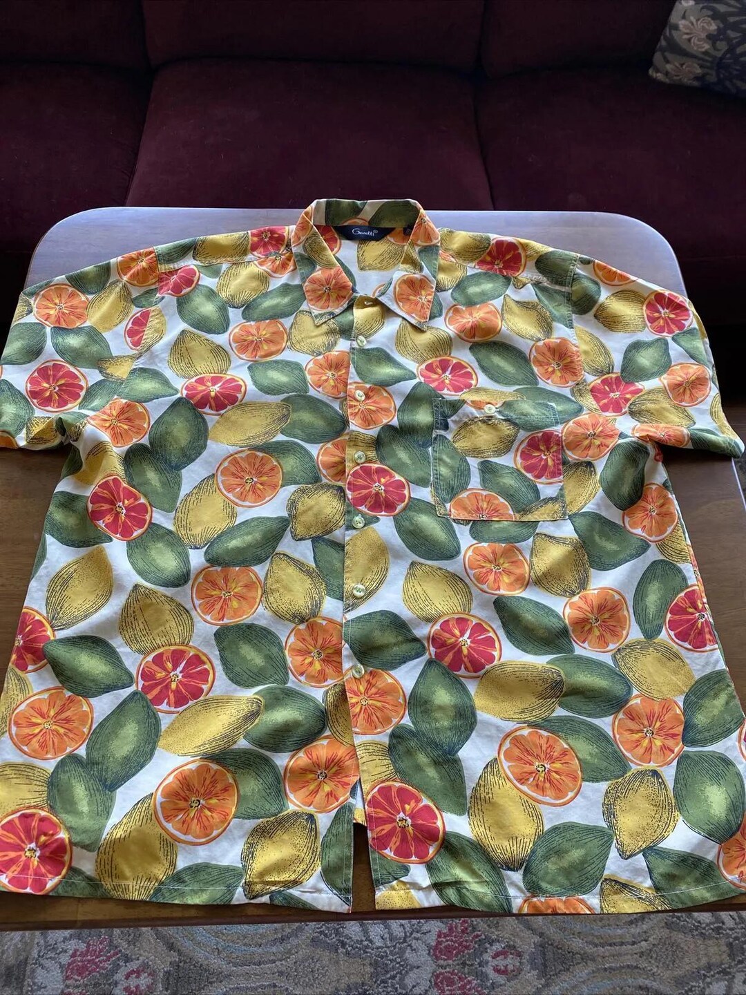 Vintage Men's Citrus Genelli Silk Shirt XL 90's International Male - Etsy
