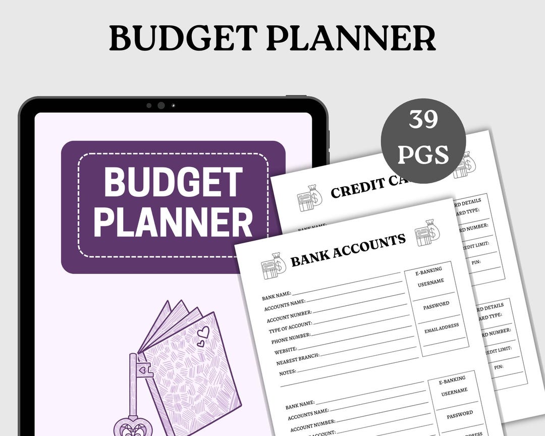 Budget Planner | Digital Expense Tracker | Printable Financial ...
