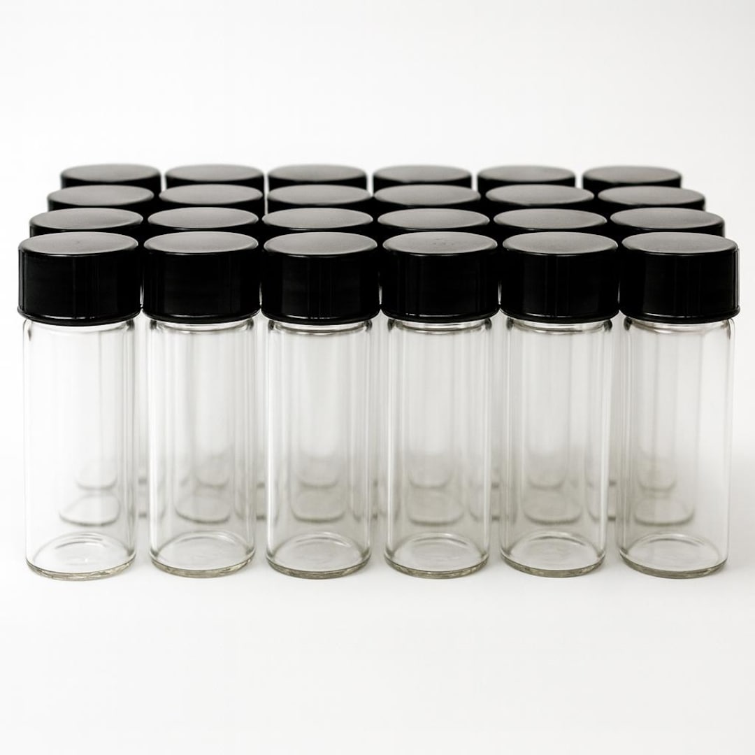 1 Dram Mini Glass Vials With Screw Caps: Sample, Oil, Spice Storage - Etsy