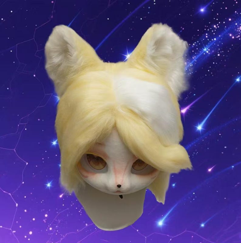 Kig Style Furry Head, Kigurumi Custom Fursuit Mask, Kemono Fur Head ...