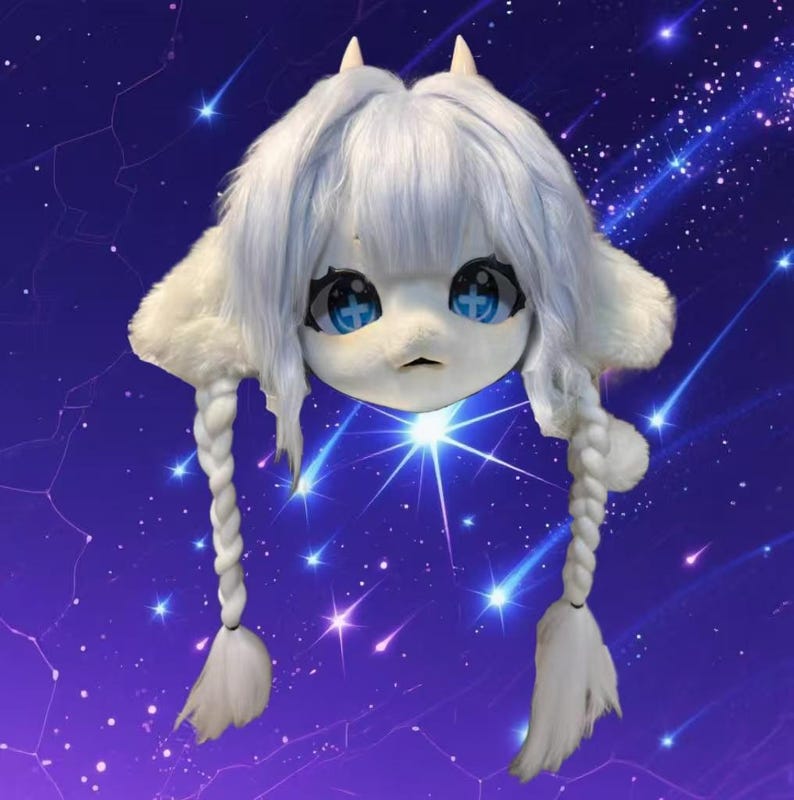 Kig Furry Head, Kigurumi Custom Fursuit Mask, Kemono Fur Head, Fursuit ...