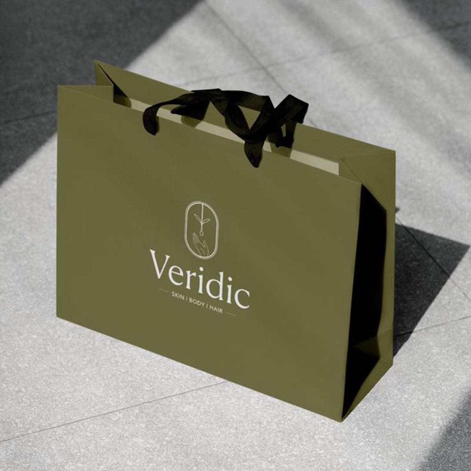 Custom Printed Kraft Paper Tote Bag – Luxury Ribbon Handle Gift ...