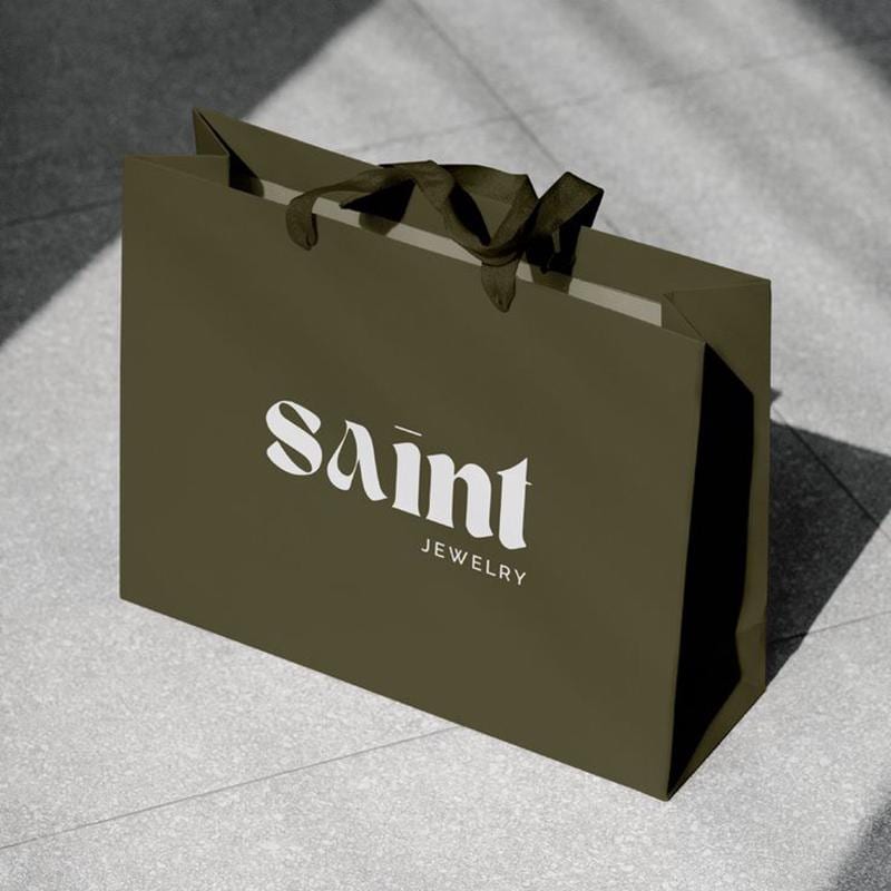 Custom Printed Kraft Paper Tote Bag – Luxury Ribbon Handle Gift ...
