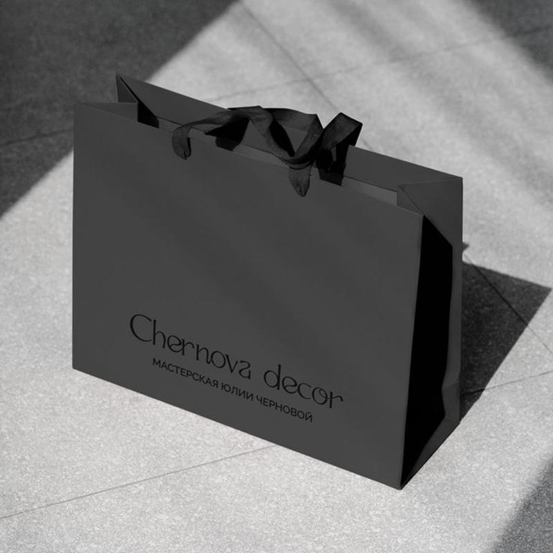 Custom Printed Kraft Paper Tote Bag – Luxury Ribbon Handle Gift ...