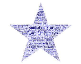 Word Art Shape | Etsy