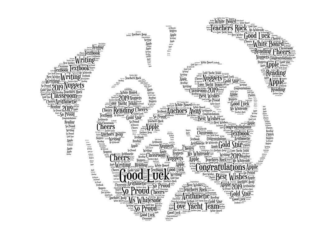 Pug Personalised Word Art Print, Birthday Gift, Pug Love, Dog Print ...