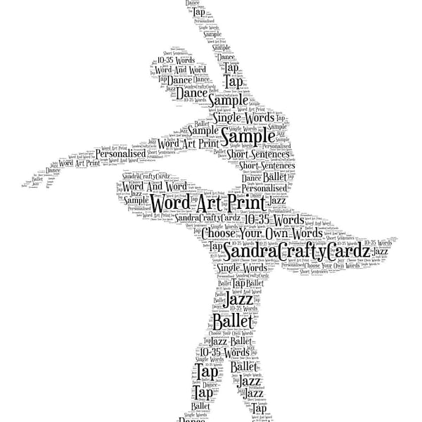 Ballet Word Art - Etsy