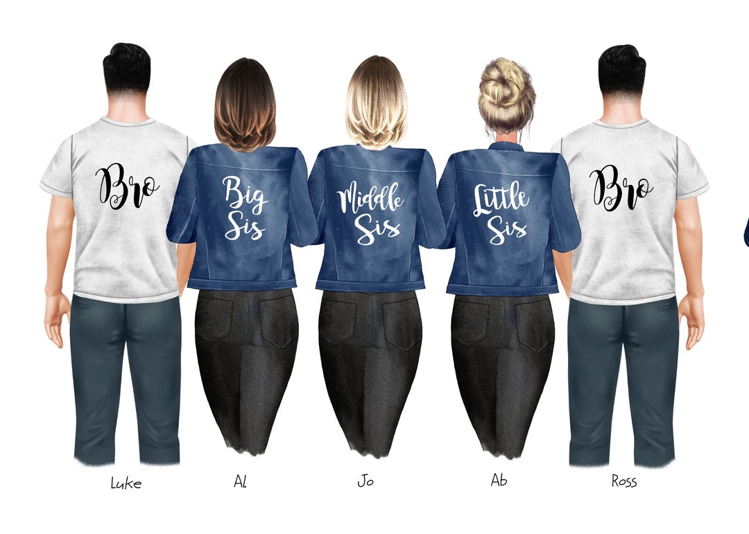 Personalized Brothers and Sisters Print: Custom Family Art - Etsy