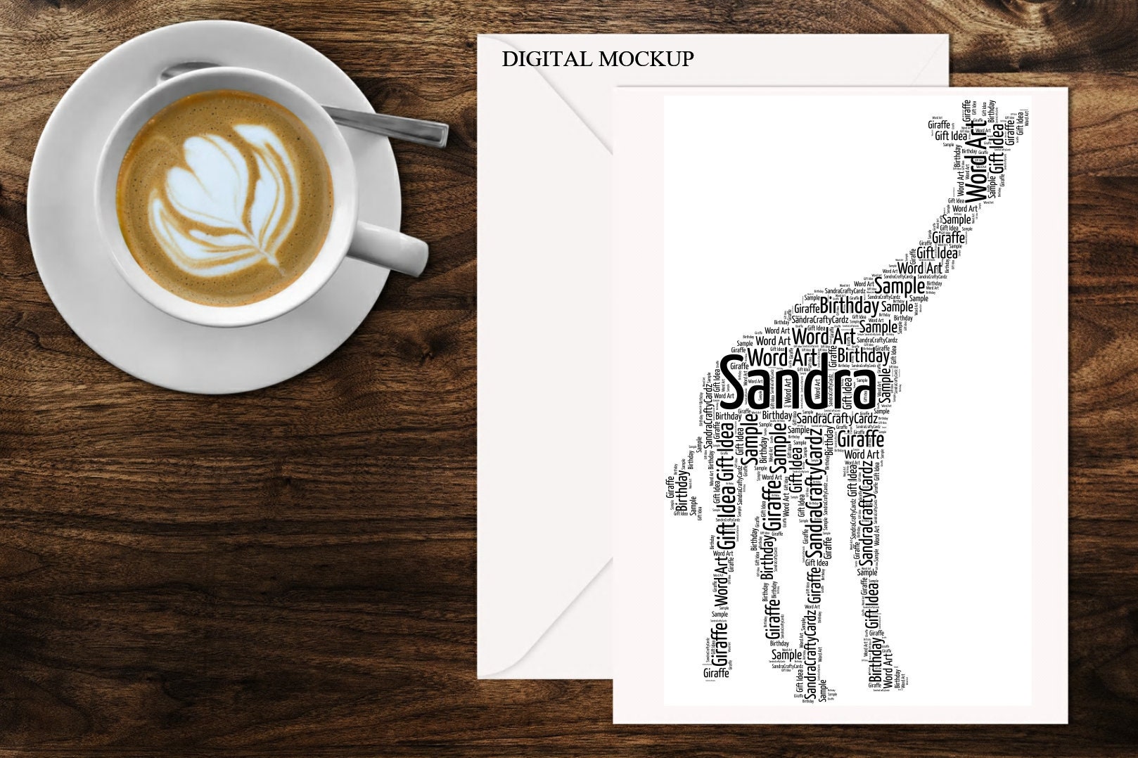 Personalized Giraffe Word Art Print Birthday Gift Ideas | Etsy