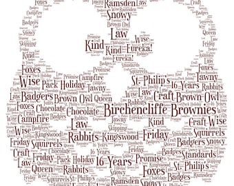 Personalised Owl Word Art Print Thank You Teacher Gift | Etsy UK