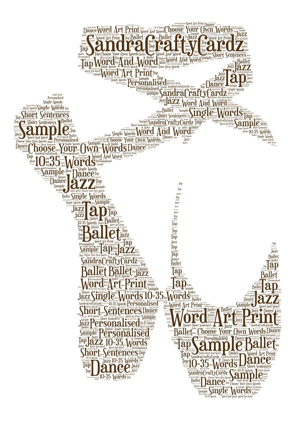 Personalised Ballet Word Art Print Birthday Gift Ballet | Etsy