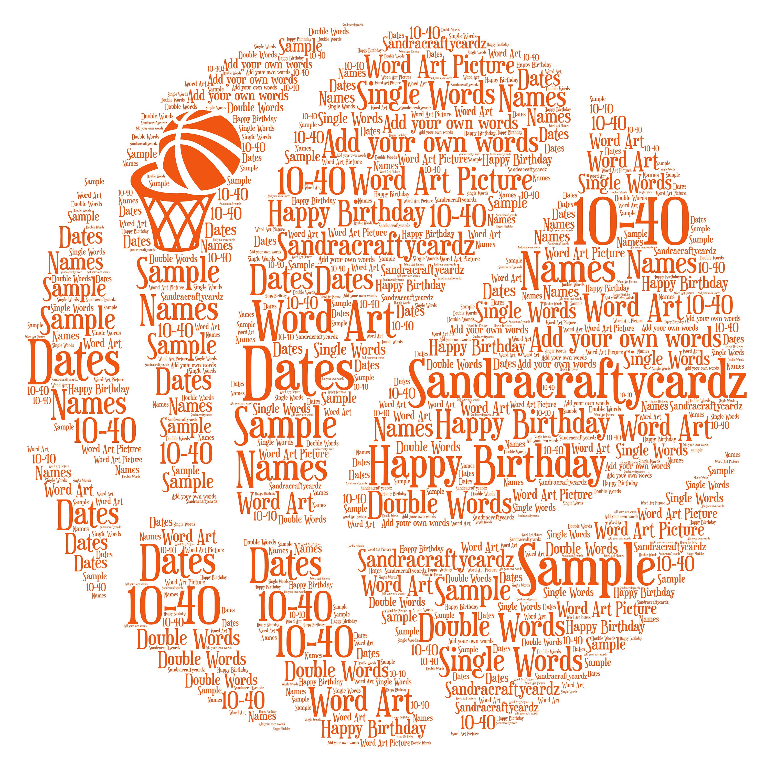 Basketball Word Art Print Personalised Sport Print Team | Etsy UK