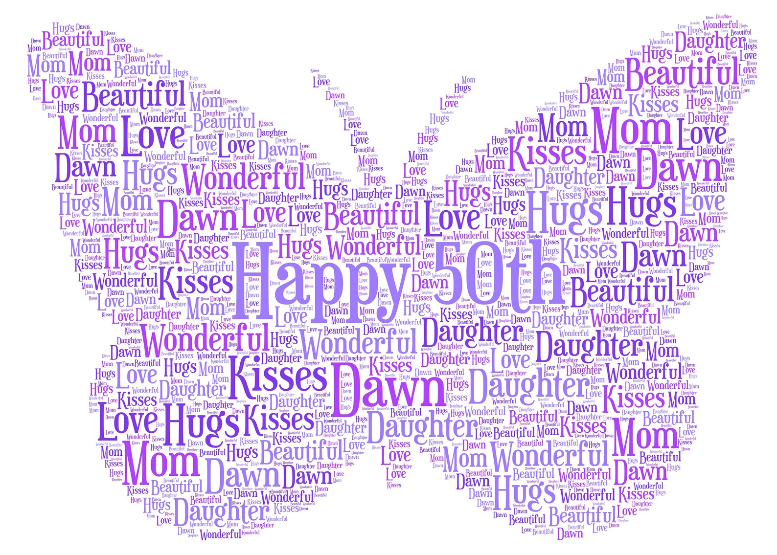 Personalised Butterfly Word Art Print Printable Gift Wall - Etsy UK
