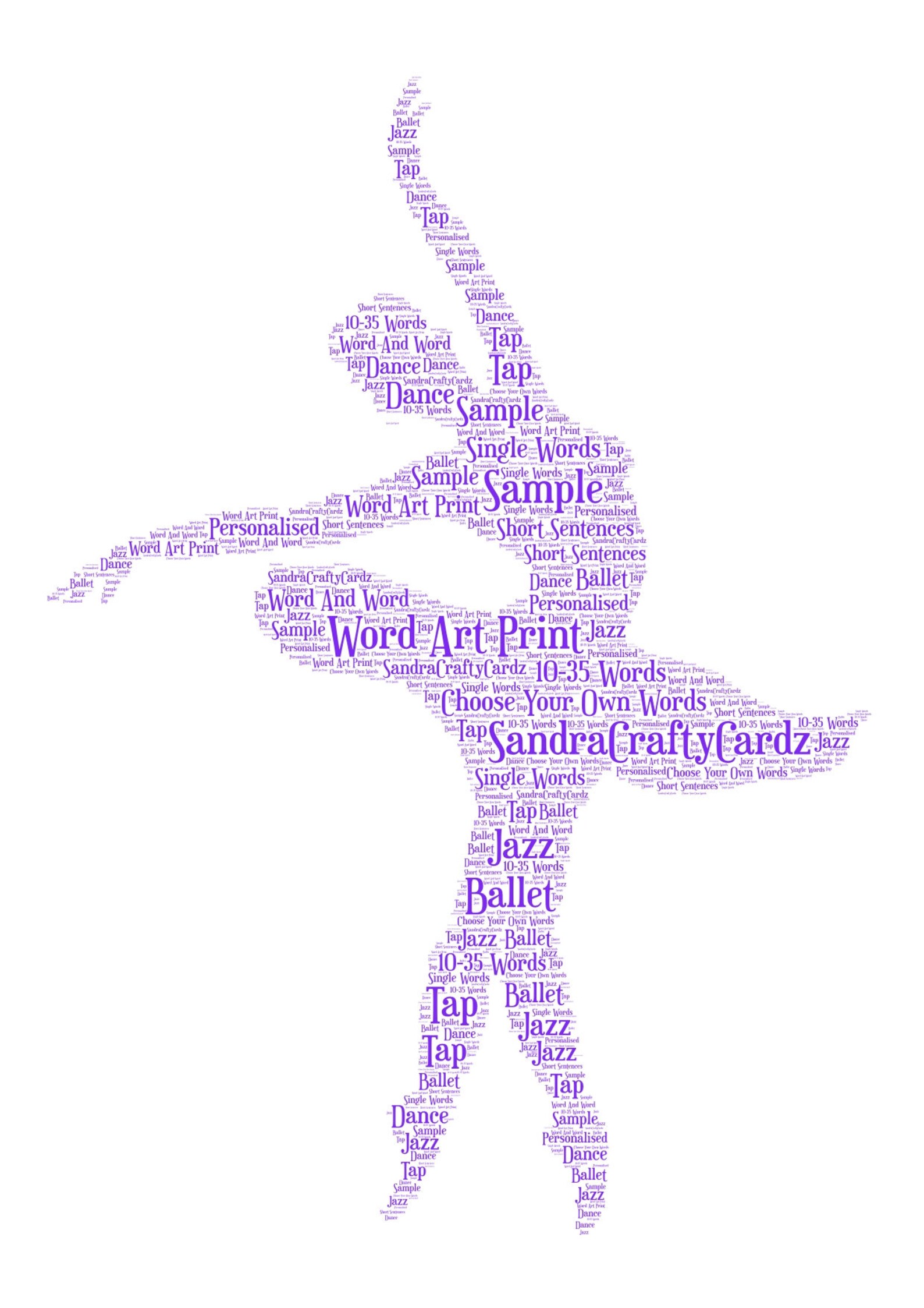 Personalized Ballet Dancer Word Art Print: Ballerina Gift - Etsy