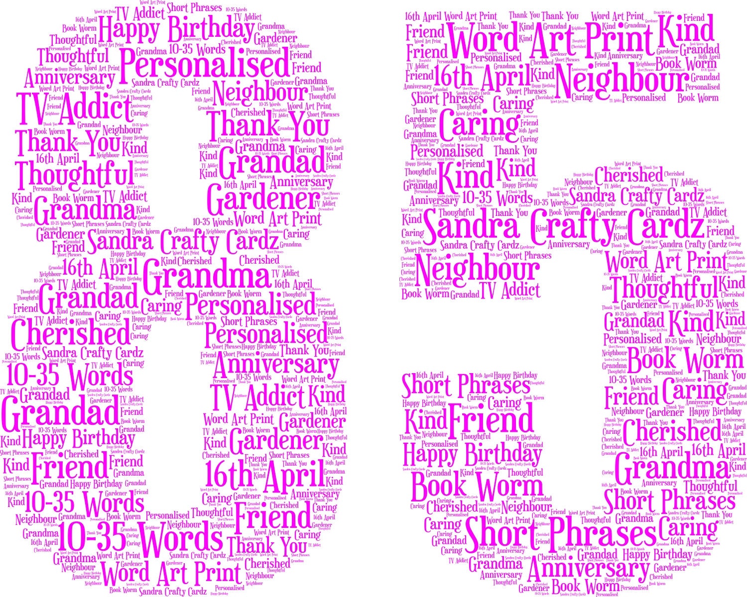 Personalised 85th Birthday Gift Word Art Printable Gift - Etsy UK