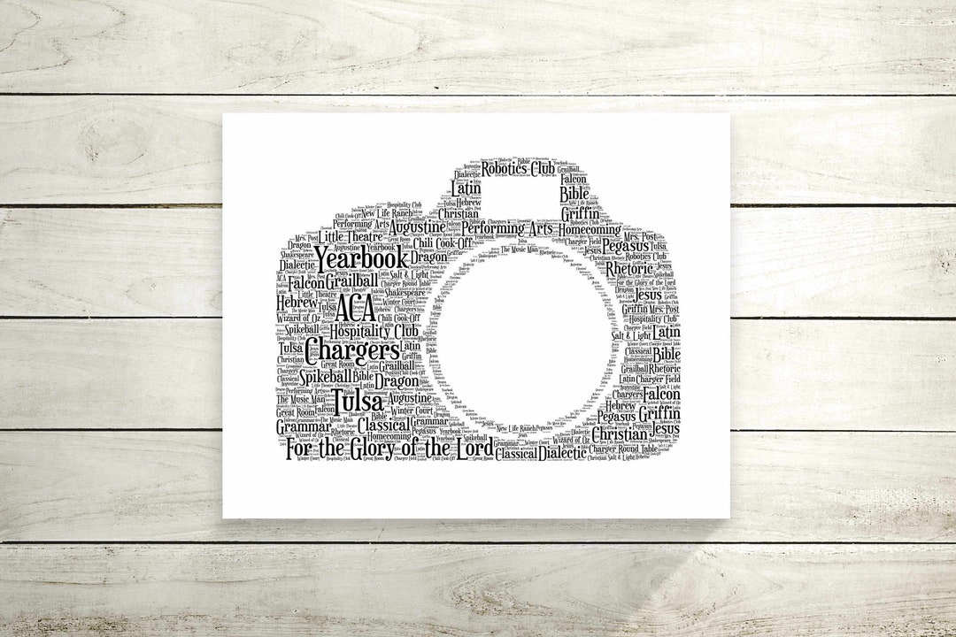 Personalized Camera Word Art Print: Custom Photographer Gift - Etsy