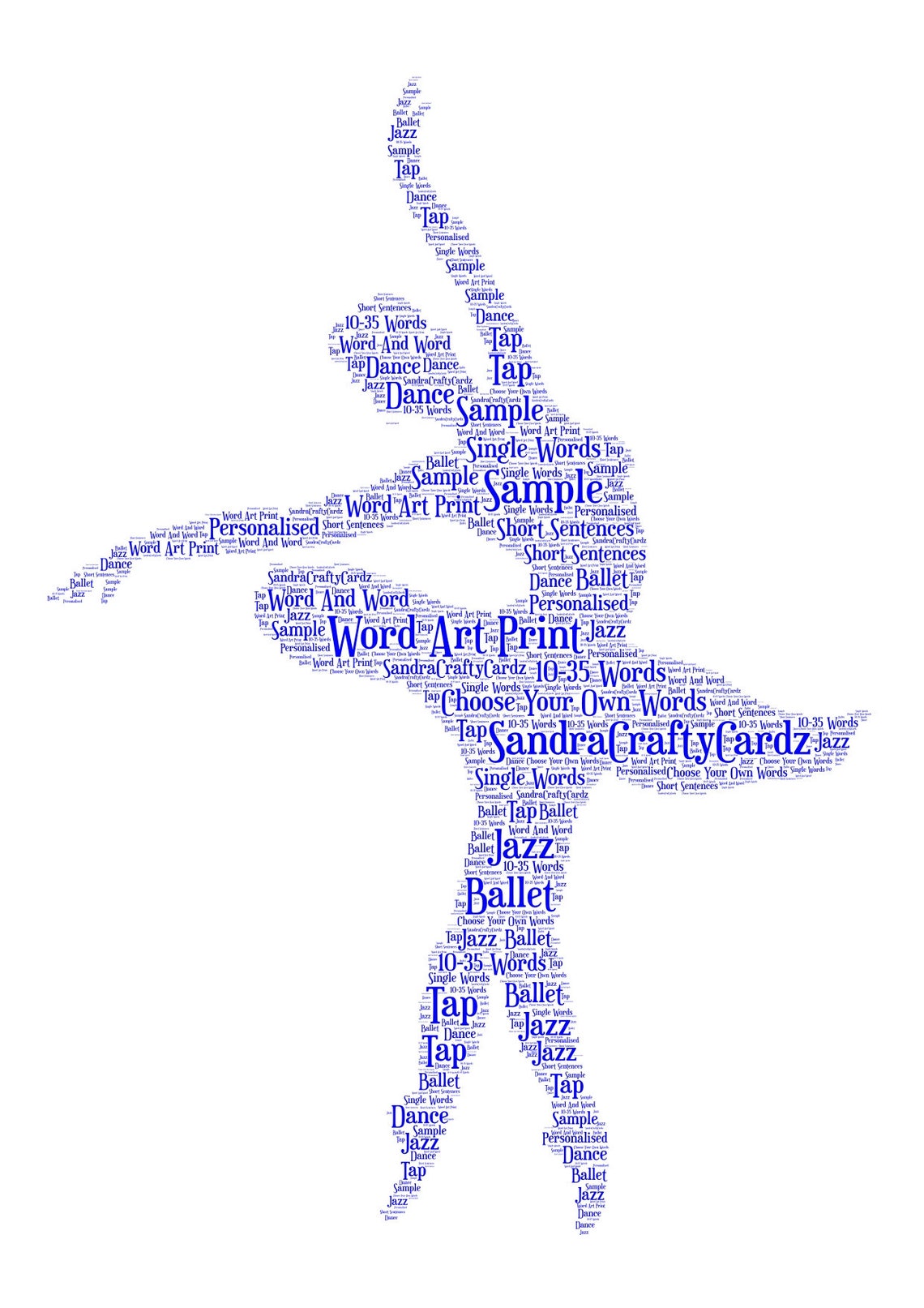 Ballet Dancer Personalised Word Art Print Birthday Gift - Etsy UK