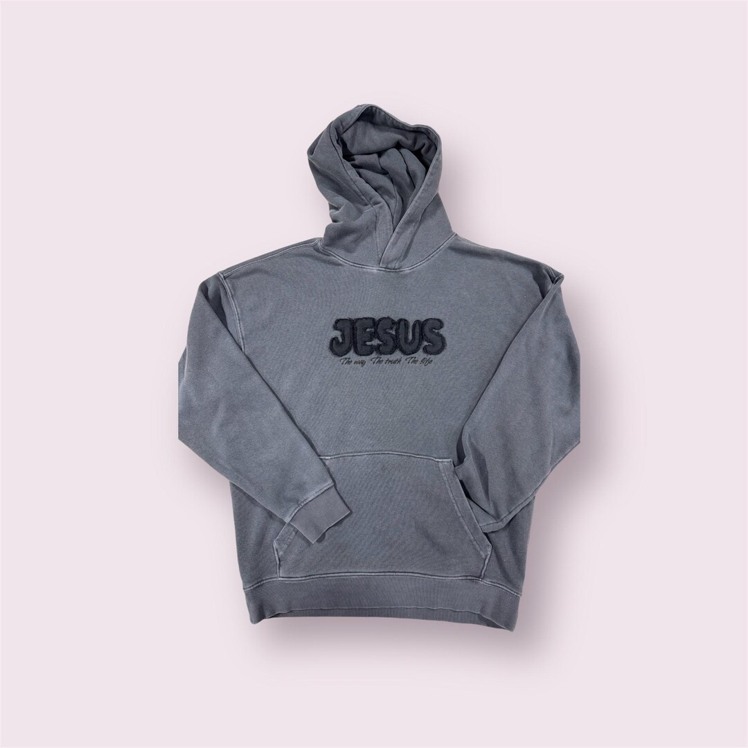 Jesus Hoodie: Embroidered Faith Apparel - the Way, the Truth, the Life ...